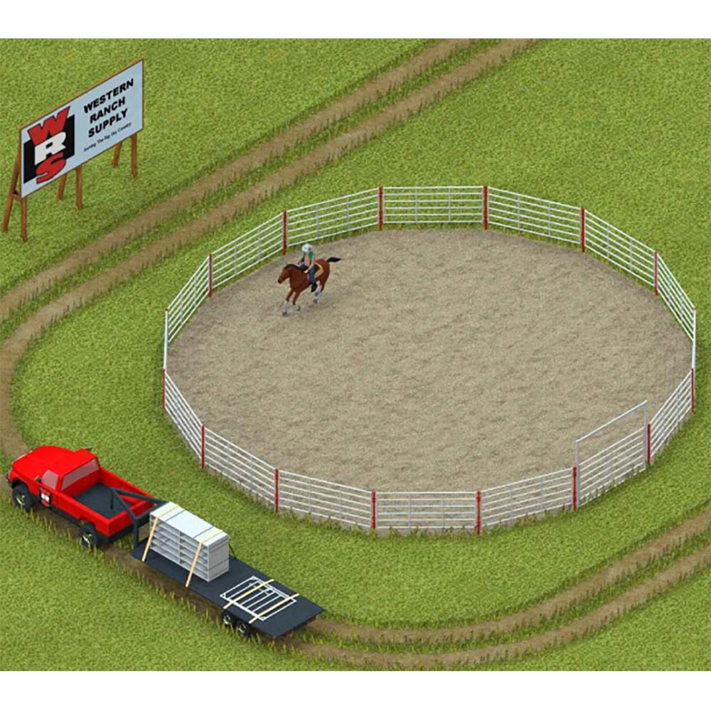 2W ROUND CORRAL PEN WITH 12′ BOW GATE (KIT) – 50′ | Western Ranch Supply